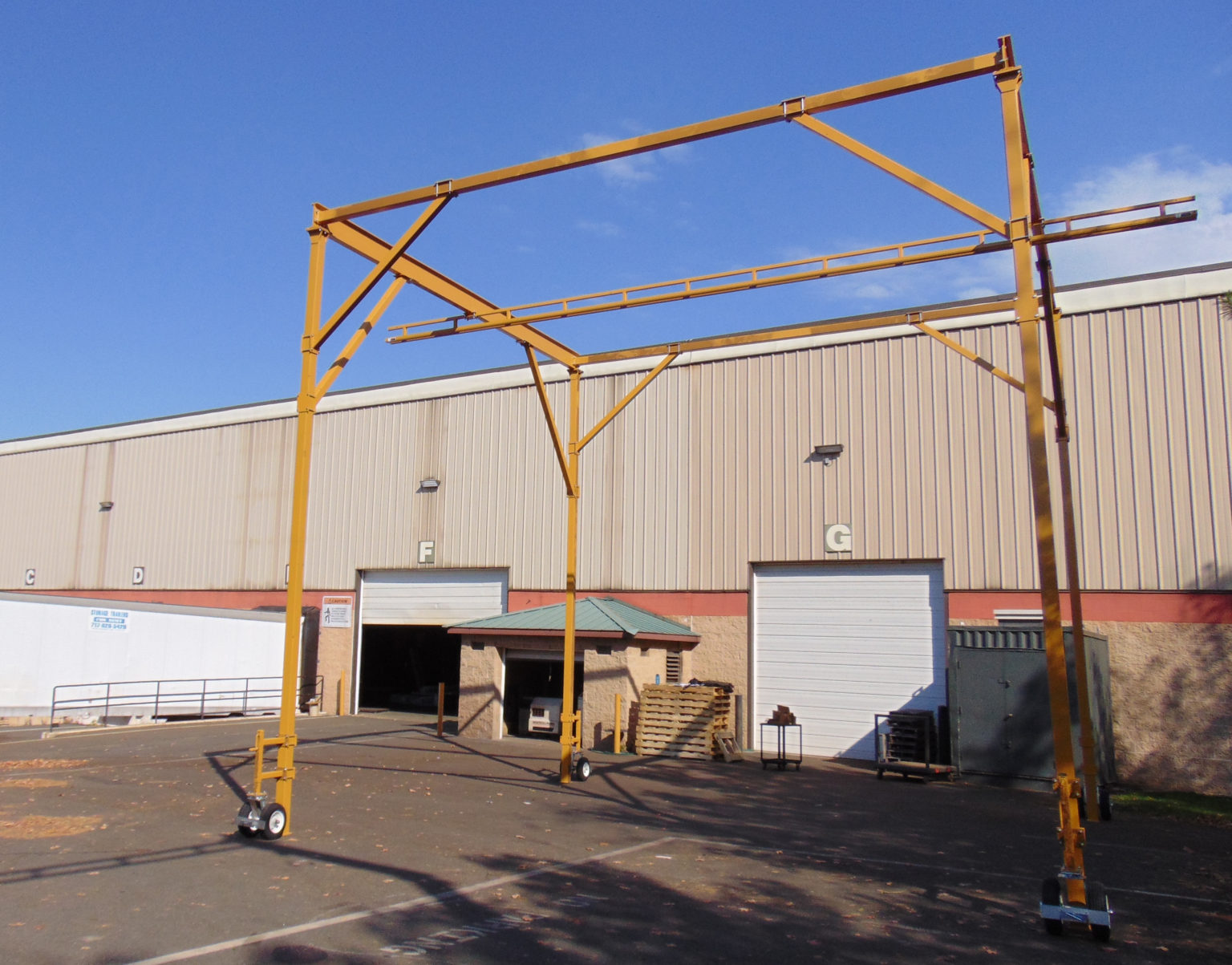 Rolling A-Frame Fall Protection Gantry - Rigid Lifelines